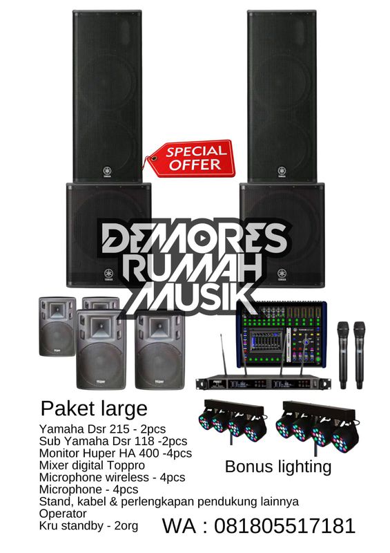 Paket Large Sound System Demores Rumah Musik