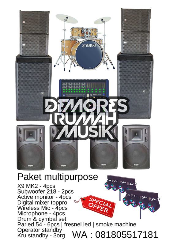 Paket Multipurpose Sound System Demores Rumah Musik
