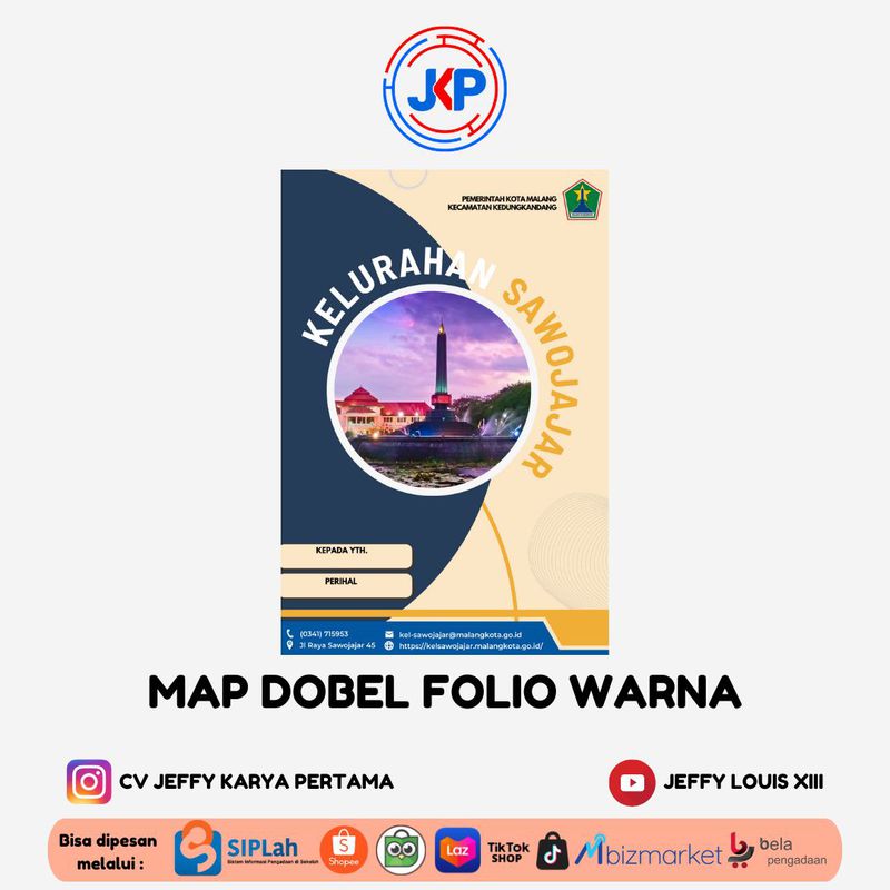 Map Folio Full Color 1 Sisi Kantong Dalam