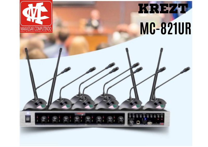 Paket Mic Wireless Conference System 16 Mic Merk Krezt (MC-821UR X 2)