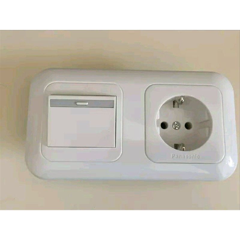 saklar (inbow) tunggal+stop kontak