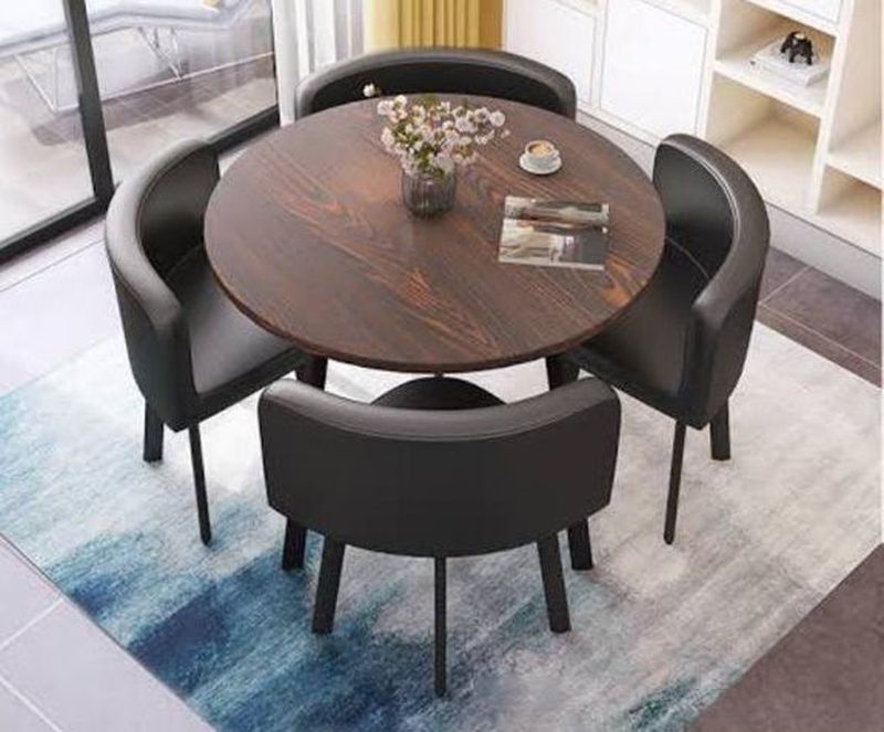 Meja Pantry Bundar + 4 Kursi