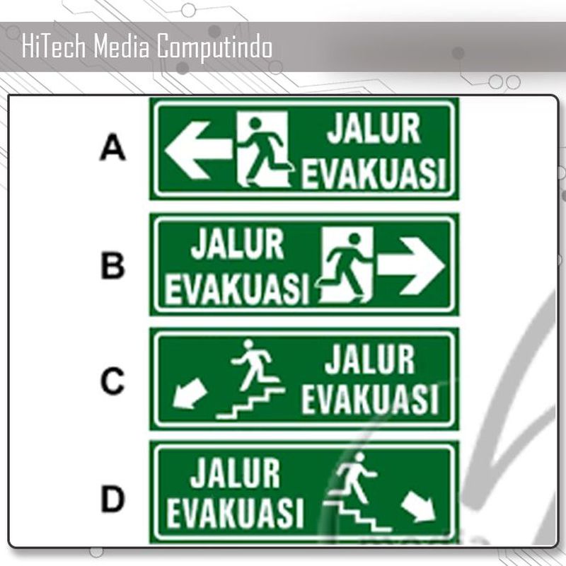 RAMBU JALUR EVAKUASI BAHAN