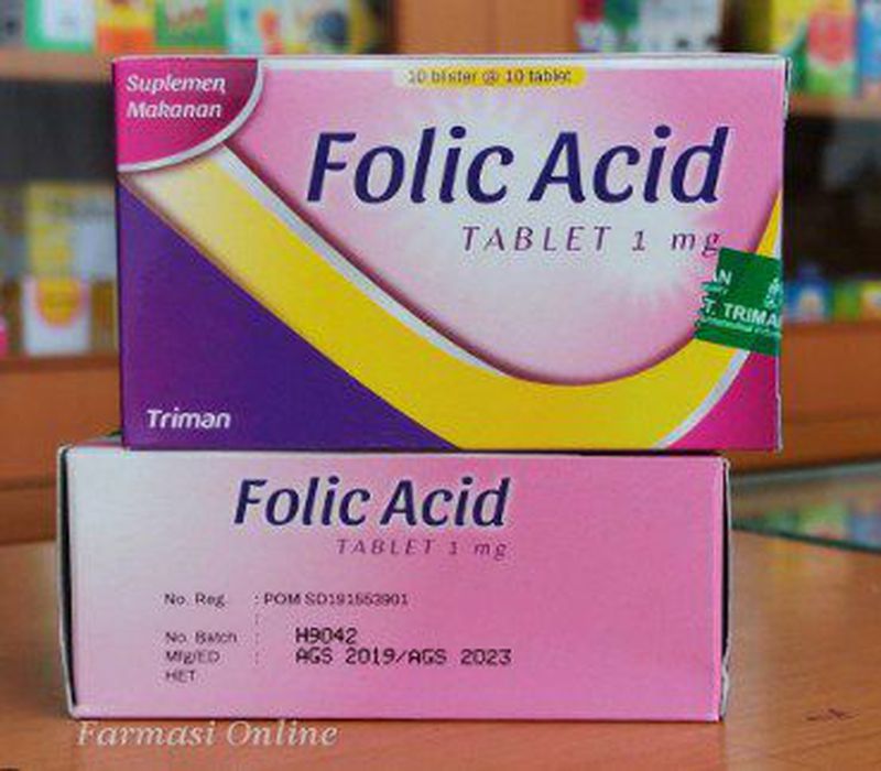 ASAM FOLAT 1 MG TRIMAN BOX ISI 100