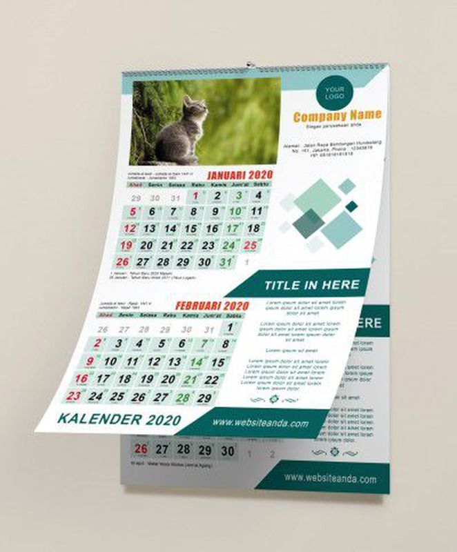 kalender dinding - Custom