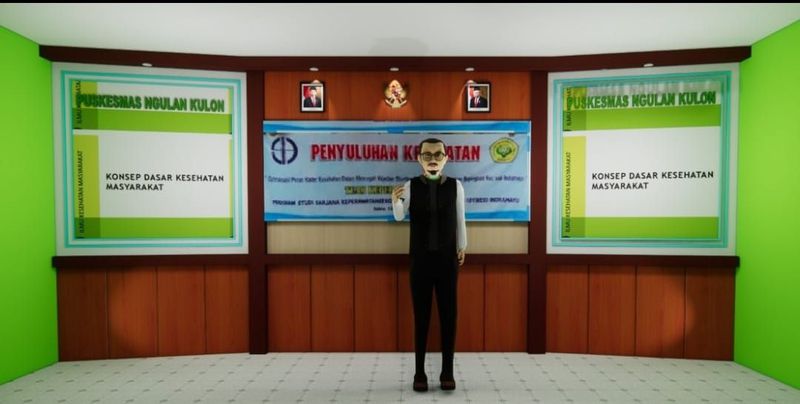 Backdrop aula/meeting room minimalis