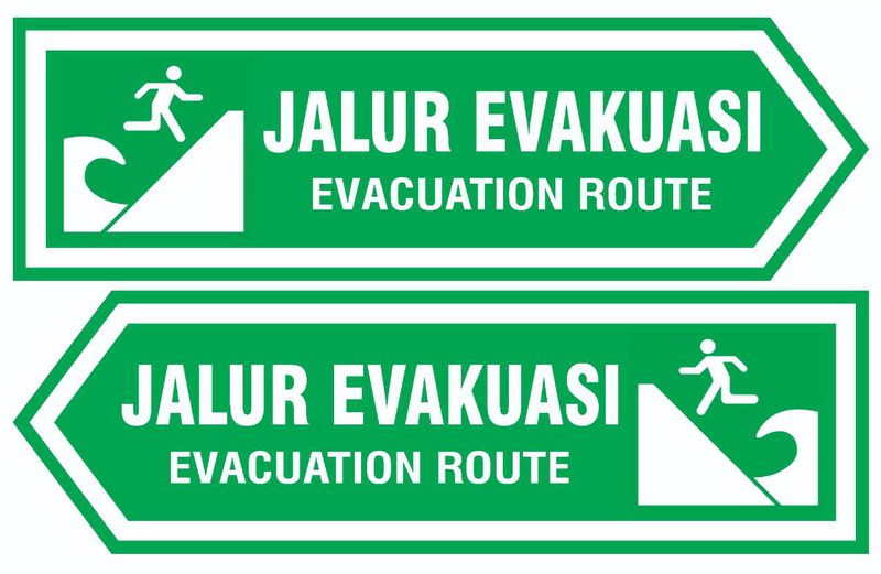 Rambu Jalur Evakuasi (1 Sisi)