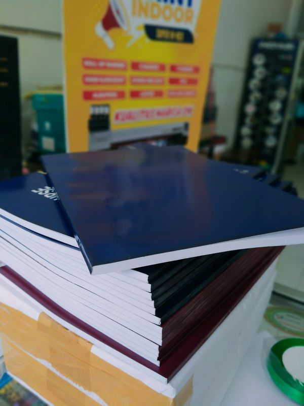 Jilid soft cover / jilid biasa / Jilid buku F4 dan A4