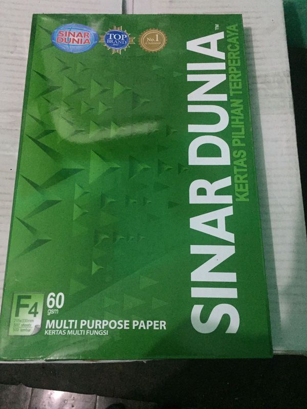 Kertas HVS F4 60 gsm SINAR DUNIA
