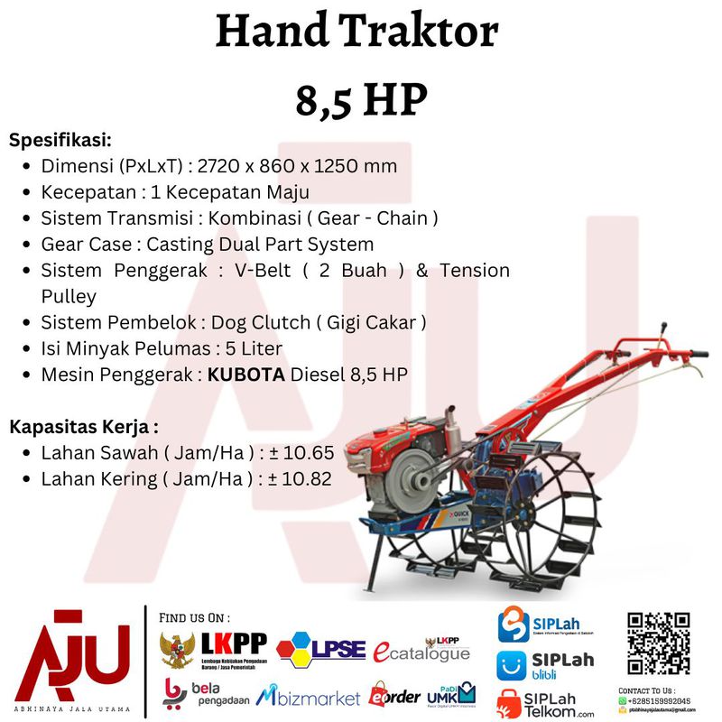 Hand Traktor 8,5 Hp