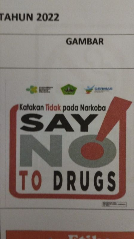 stiker say no to drugs (puskesmas kerambita 1)