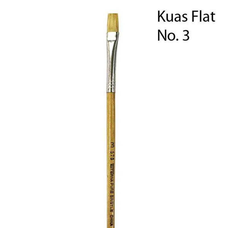 Kuas Flat Kecil No.3 (1 lusin/12 buah)