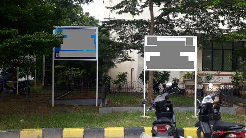 Papan Nama - 60x60 Plat Besi