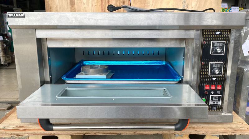 Oven Gas Baking Mesin Pemanggang Roti 1 Deck Layer 1 Tray