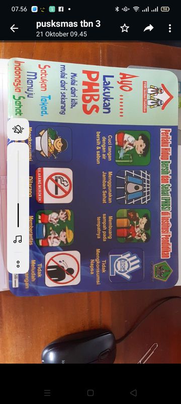 stiker PHBS di institusi pendidikan (puskesmas tabanan 3)