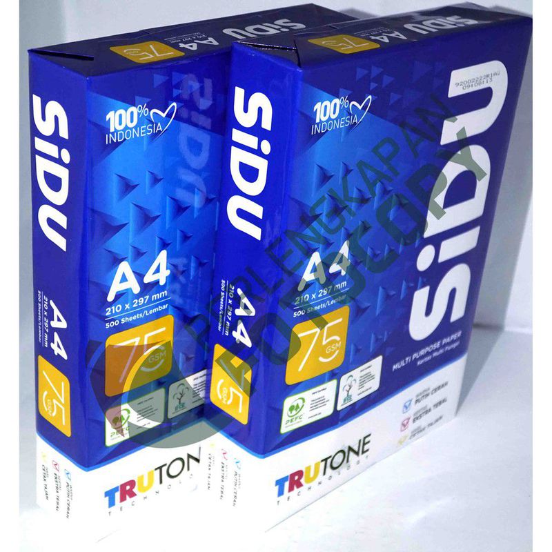 KERTAS HVS 75 GR SIDU UKURAN A4