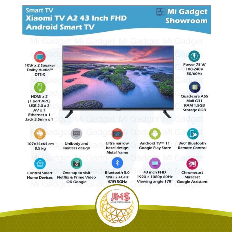 Xiaomi TV A2 43 Inch FHD Android Smart TV