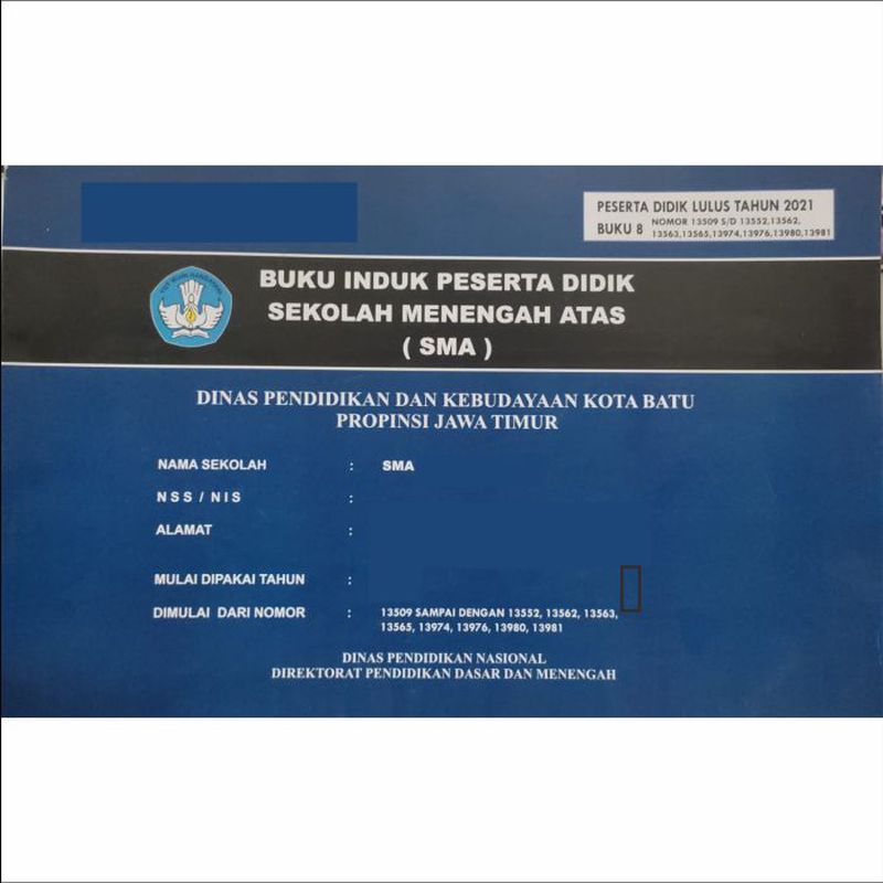 Cetak Buku Induk Peserta Didik