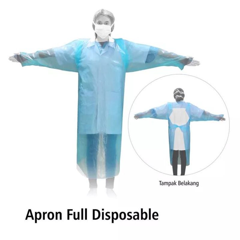 Apron Plastik Tangan Panjang Bag10s ONEMED / Apron Lengan Panjang ...
