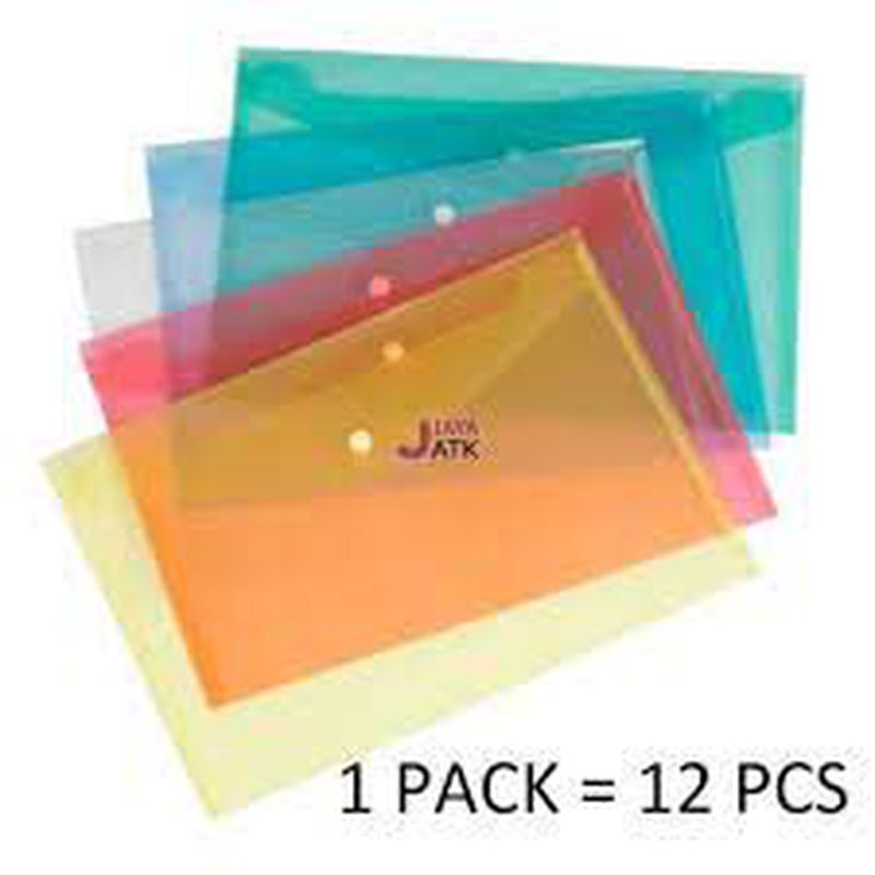 MAP PLASTIK KANCING POLOS - BIRU