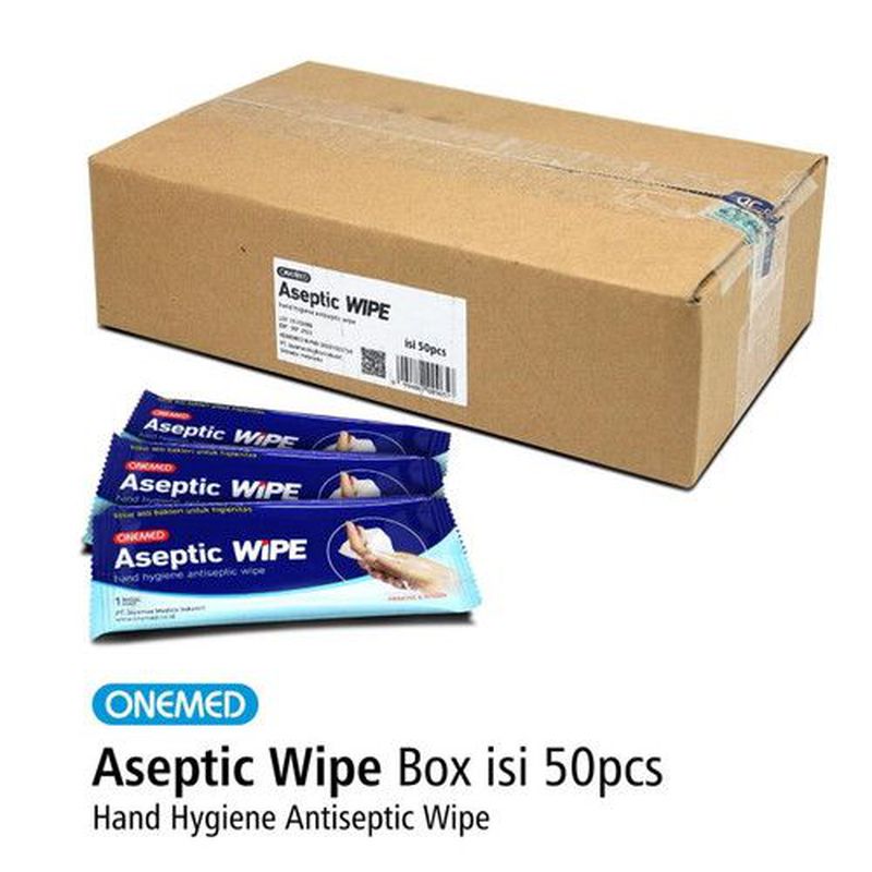 ASEPTIC WIPE BOX 50's Onemed / Tissue Antiseptik Steril
