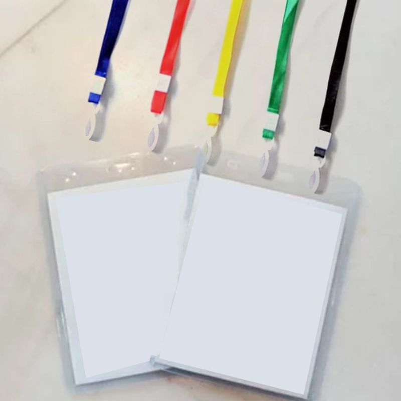 Jasa Cetak Nametag B3 + Plastik Mika + Tali Pita