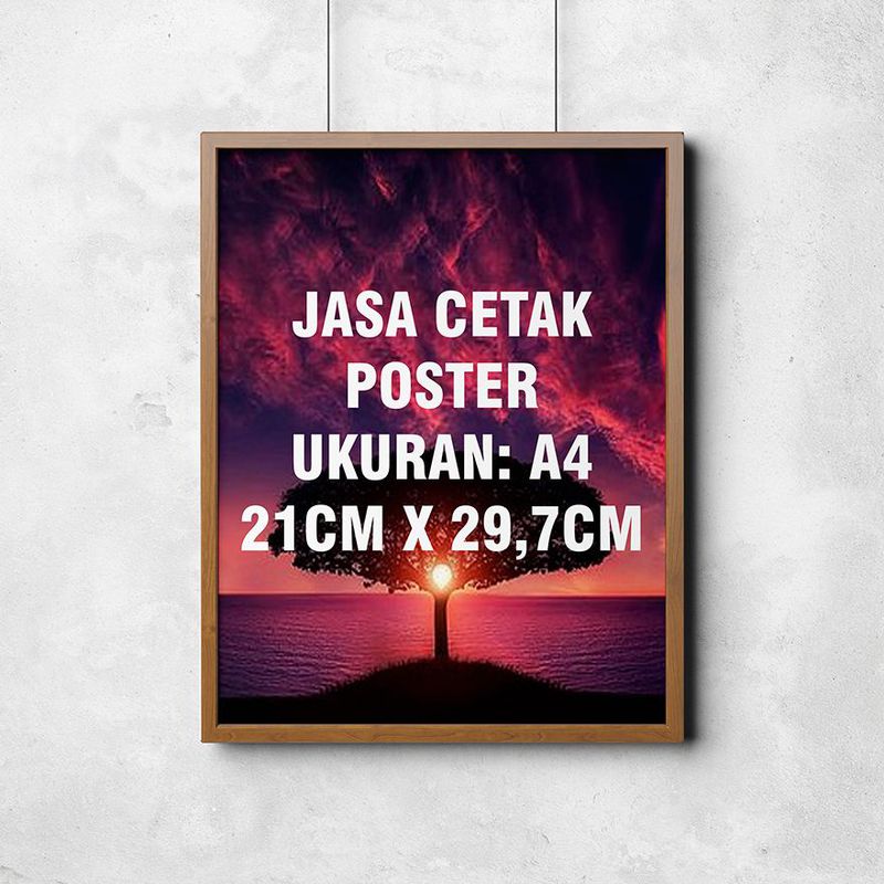 Jasa Cetak Poster (A4: 21cm x 29,7cm)