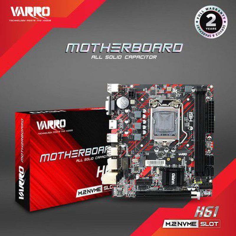 MOTHERBOARD VARRO H61 NVME SOCKET 1155