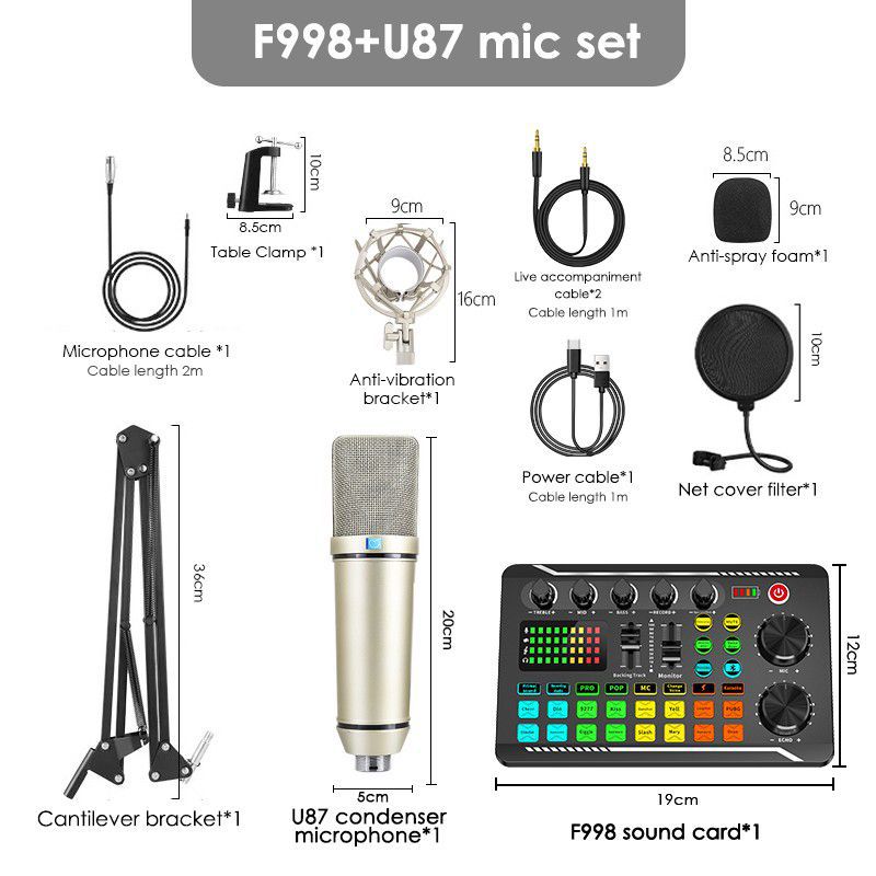 LIVE SOUND CARD AND MICROPHONE FOR RECORDING U87