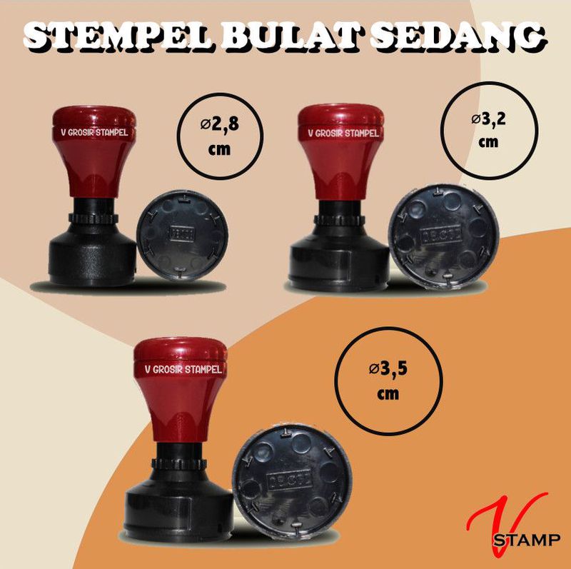 Custom Stampel Warna Bulat / Otomatis/ Stempel Logo Perusahaan / Flash ...