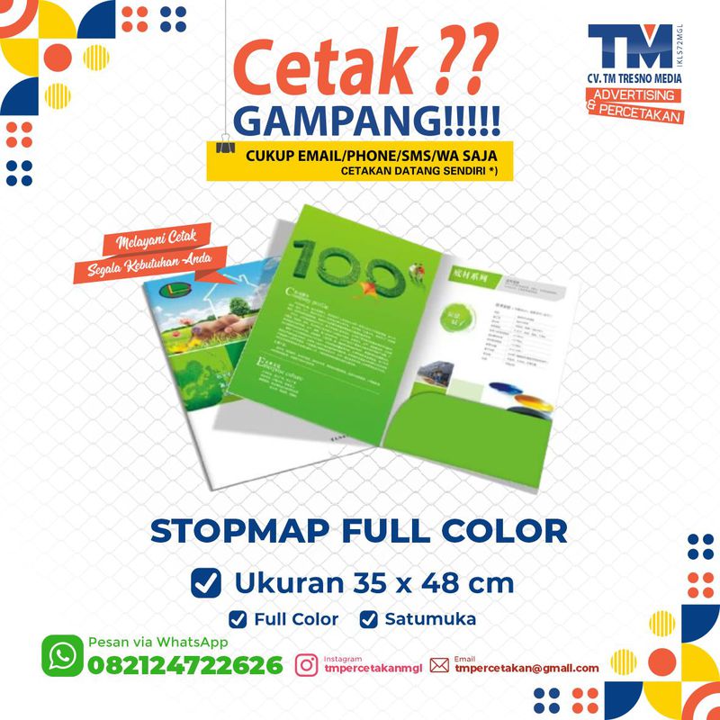 Stopmap uk.24x34cm, Ivory 230gr, 1 sisi, Full Color, 200 pcs