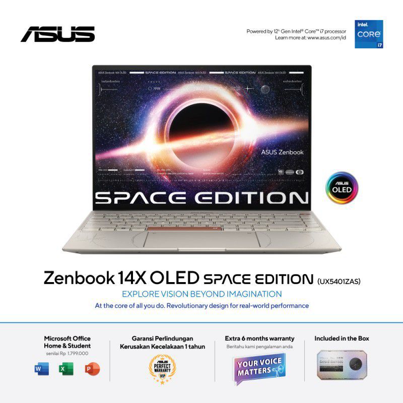 Zenbook 14X OLED Space Edition (UX5401, 12th Gen Intel)