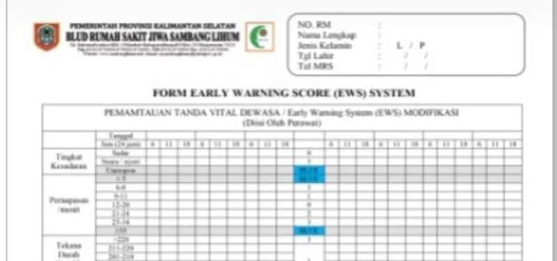 RM 98 FORM EARLY WARNING SCORE (EWS) SYSTEM