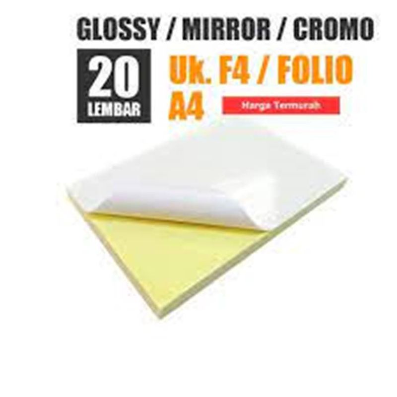kertas stiker ukuran folio