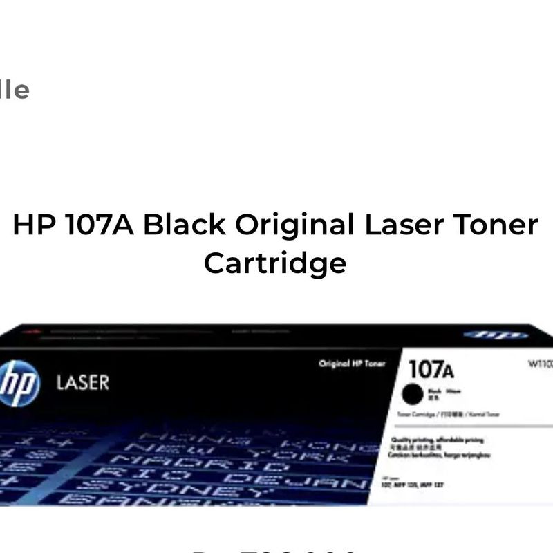 Toner HP laser jet 107A Black Original Cartridge