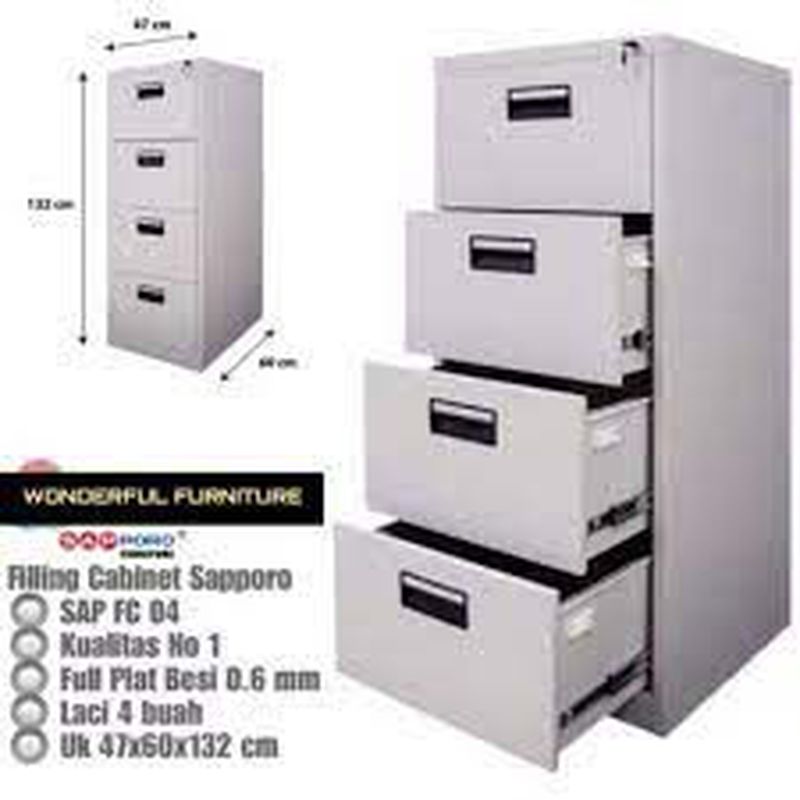 Filing Cabinet Besi 4 Susun 4 Laci FC 04