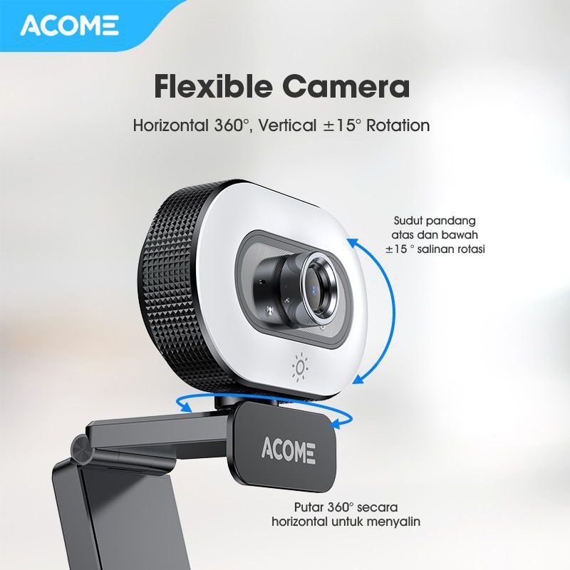Webcam 1440P USB Microfon Noise Reducing Flexible Camera AWC12 ACOME