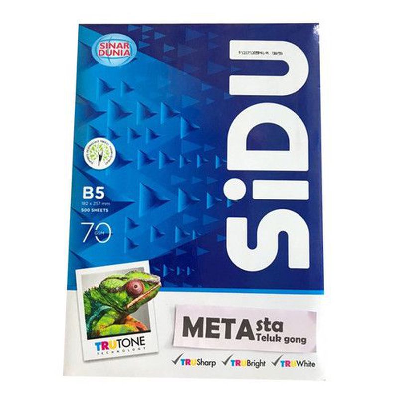 KERTAS HVS SIDU B5 70 GSM (1 RIM)