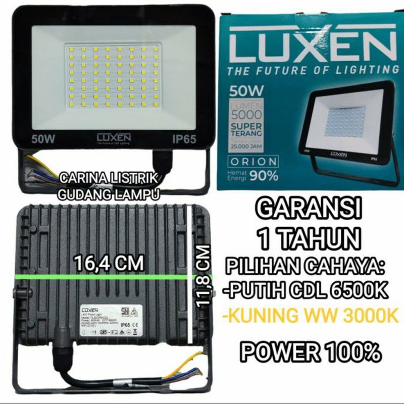 LUXEN ORION LAMPU SOROT LED FLOOD LIGHT 50W
