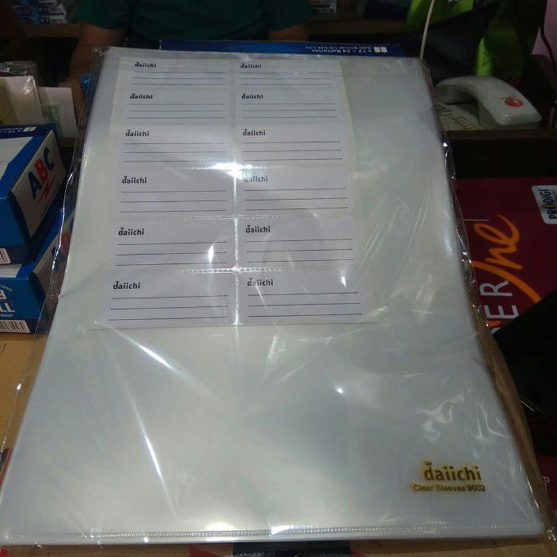 Map Clear Sleeves / Map L FOLIO (F4) Daichii 9002 (1 LUSIN)