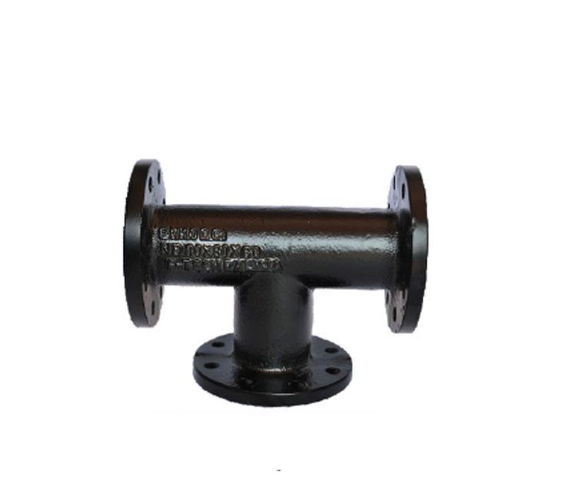 Tee all flange GI ND 100 x 50mm