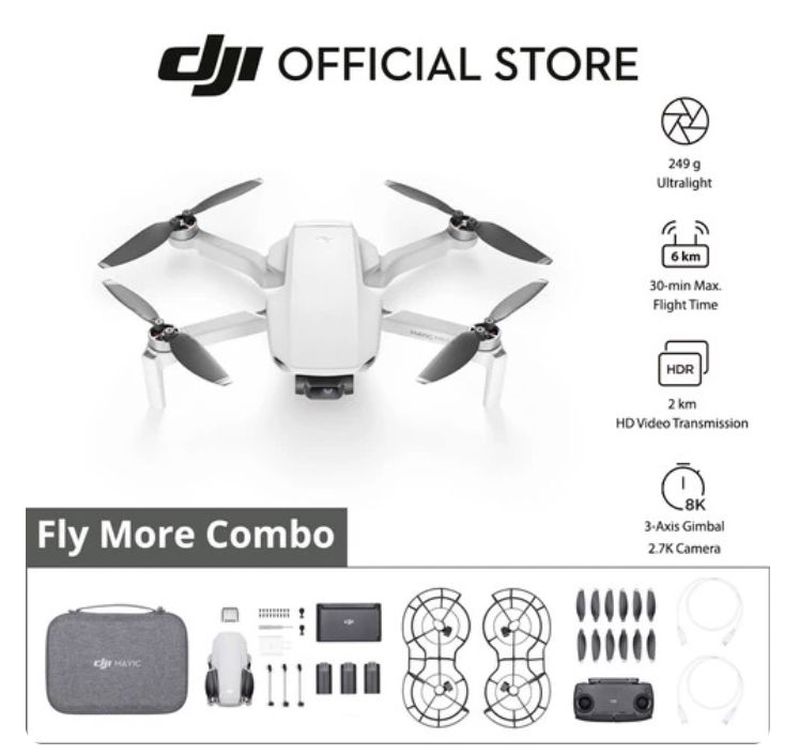 DJI Mavic Mini Fly More Combo - 3 Axis Gimbal Kamera