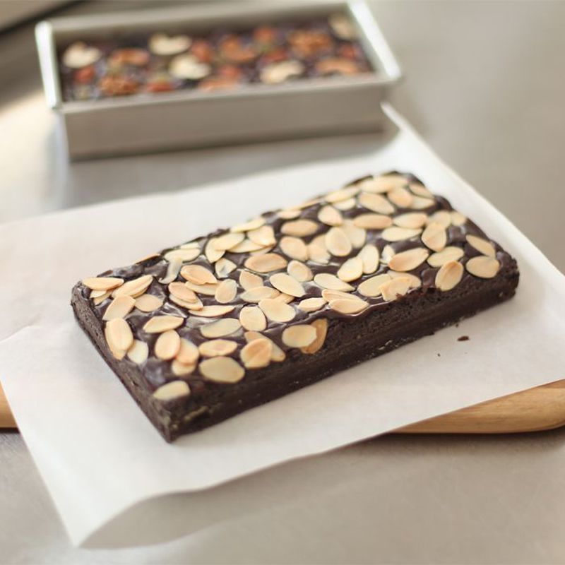 Brownies Fudgy Almond Brownies Panggang Coklat Brounis Paris
