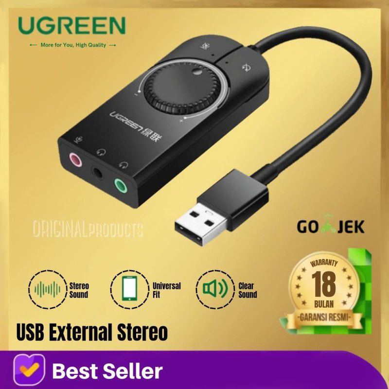 Ugreen Sound Card External USB to Jack 3.5mm