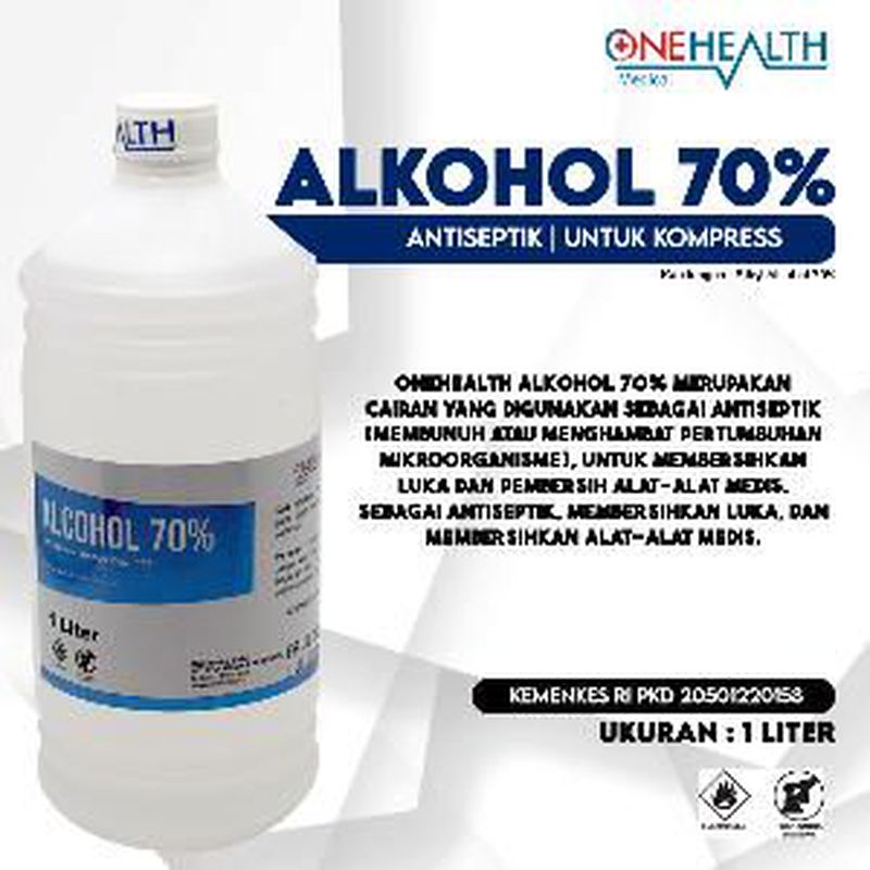 ONEHEALTH ALCOHOL ETHYL 70% 1 LITER