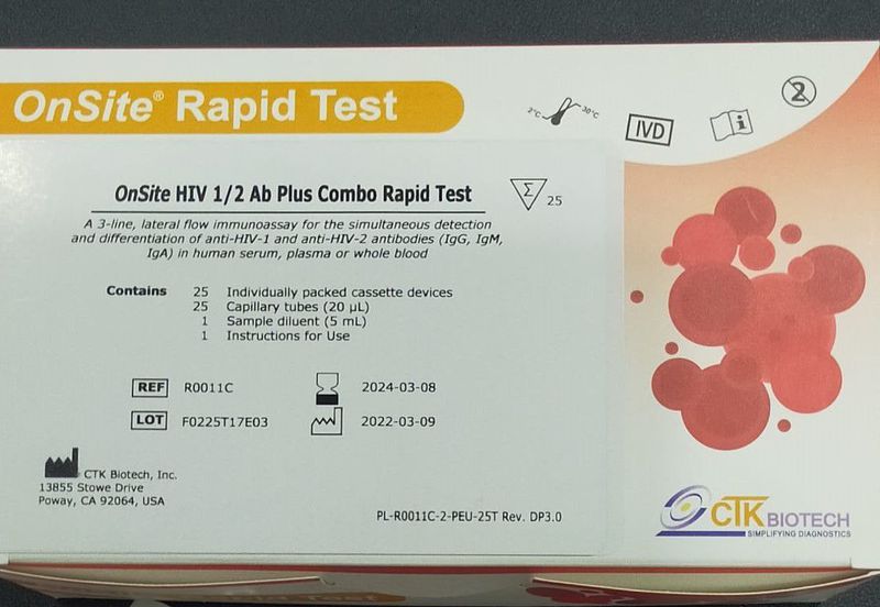 OnSite HIV 1/2 Ab Plus Combo Rapid Test