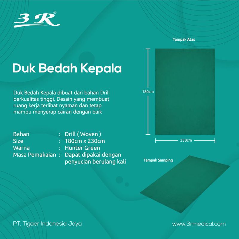 DUK BEDAH KEPALA DRILL 3R-FXLAB-LNPT-001 - 200 X 200