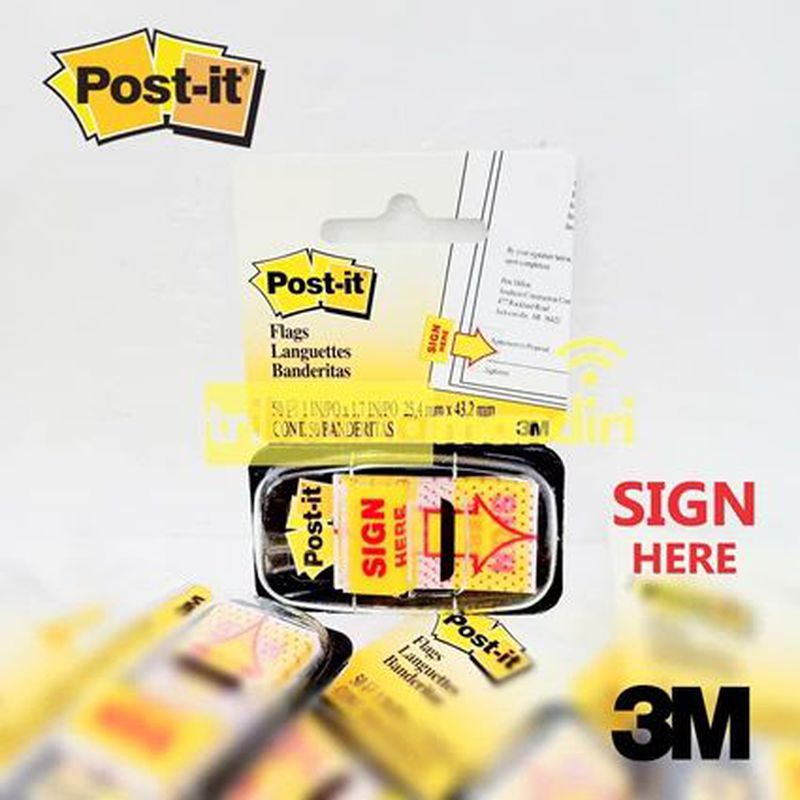 POST IT Sign Here 3M
