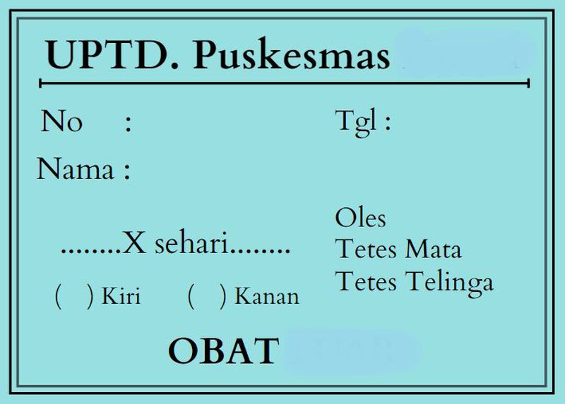 Cetak Sticker Etiket Obat