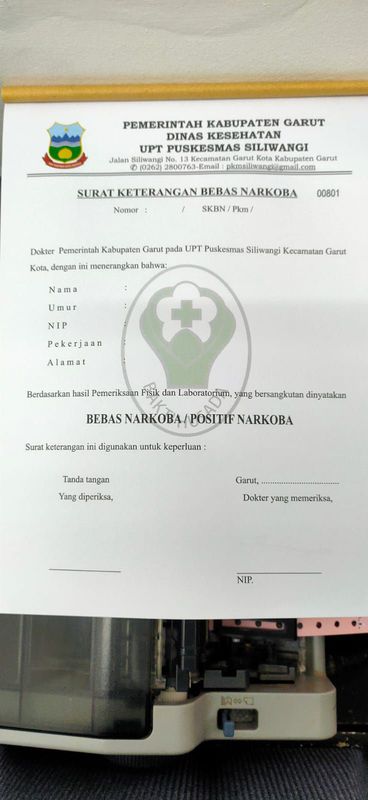 SURAT KETERANGAN BEBAS NARKOBA SLW